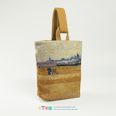 梵高油画艺术手拎小包