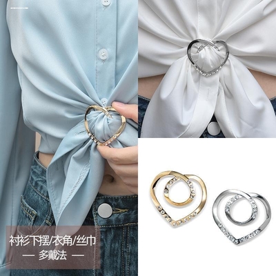 衣角打结扣高档连衣裙羊绒大衣腰带丝巾扣衬衣下摆t恤蝴蝶结胸针