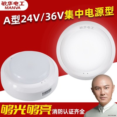 敏华电工集中电源控制A型36v消防应急壁灯侧发光事故照明指示灯