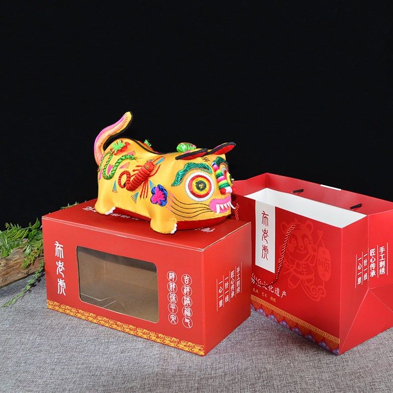 五毒布老虎民间工艺品老虎枕头宝宝纯手工玩具满月百天婴幼儿礼品