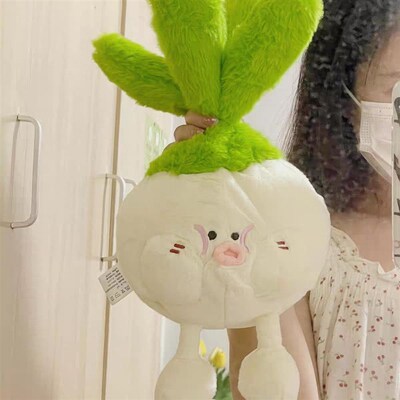 嘟嘟嘴小趴菜玩偶可爱白萝卜小墩子毛绒公仔女生陪睡抱枕娃娃挂件