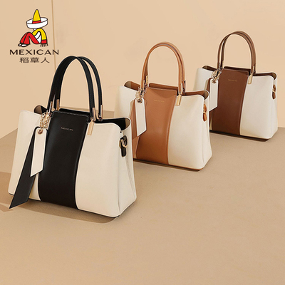 稻草人包包女包2025新款高级感洋气斜挎包女复古大容量手提包正品