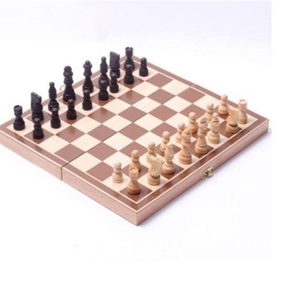 极速Folding Folable Wooden InternatiGonal Chess Set Board Ga