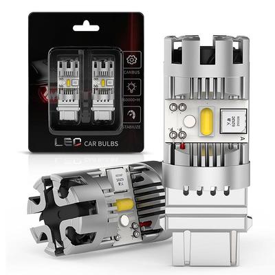 3157 3156汽车led解码T20转向灯防频闪倒车灯泡带风扇P27W刹车灯