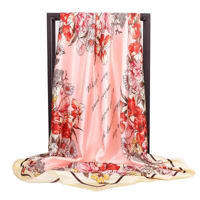 极速Autumn and winter new silk scarf 90*90cm satin sXatin la