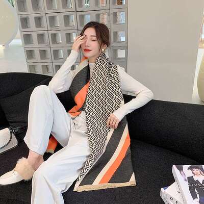 极速Shawl with jall-match thickening warm office air-conditi