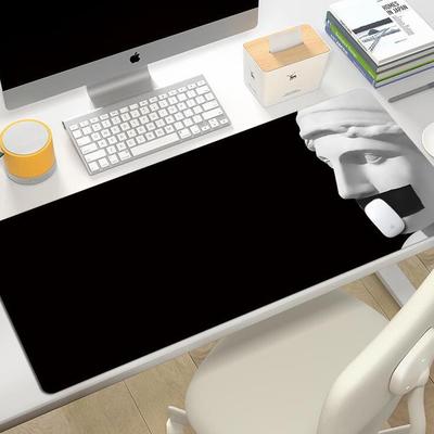 极速leather compkuter desk mat large mouse pad black writing