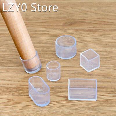 极速4Pcs silicone Chair Leg socks Transparent squTare Table