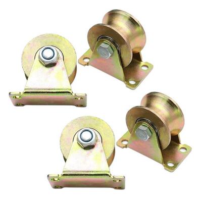 极速4 Pcs 2 Inch U-Groove Track CWheel Sliding Door Roller f