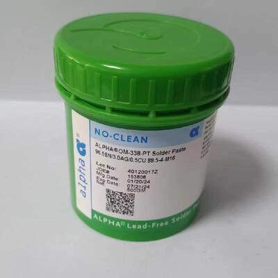 ALPHA阿尔法SAC305无卤锡膏含银环保焊膏OM338PT无铅免清洗锡浆