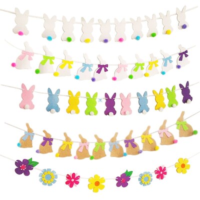 极速.2.5M Easter Feostival Banners Rabbit Shape Colorful Flo
