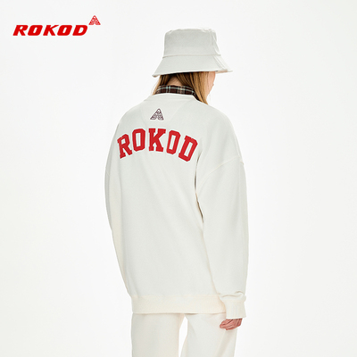 秋冬新款圆领卫衣宽松休闲美式