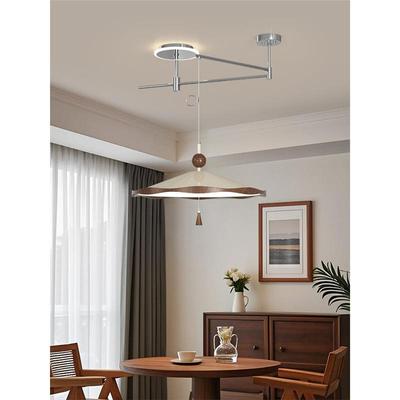 法式中古风风铃吊灯创意造型餐桌吧台灯奶油风可位移摇臂餐厅灯