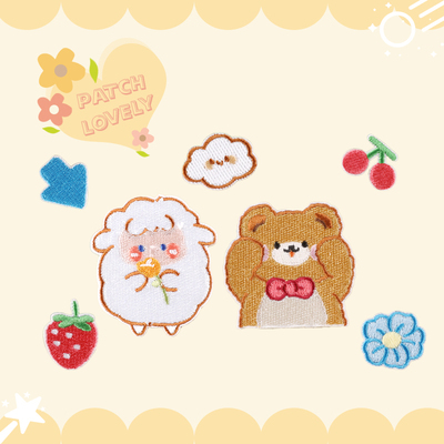 卡通补丁贴自粘免缝布贴