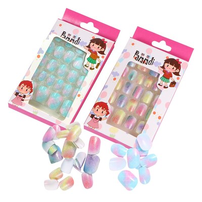 极速Colborful Baby False Nail Tips Lovely Press On Fake Nail