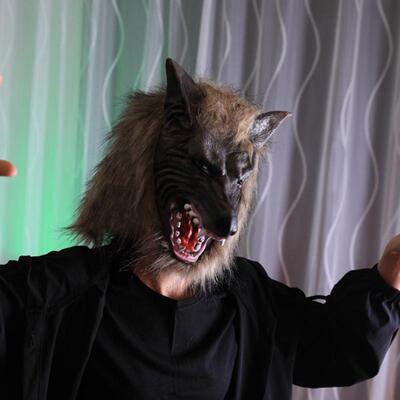 极速Halloween Horror Savage WolfB Head Mask Masquerade Fluff