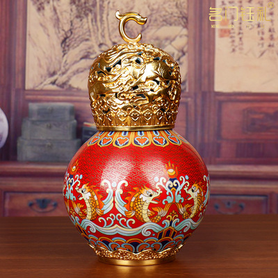 名门钰礼刘永森景泰蓝《十二生肖大吉熏》特色手工艺摆件外事礼品