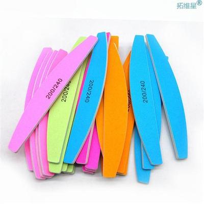 极速5Pcs Colorful Nail Ftile Grit 200/240 Buffer Manicure Ge