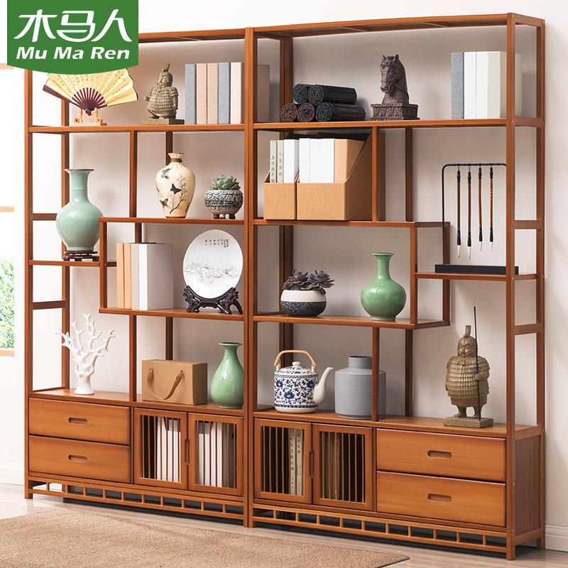 博古架摆件新中式置物架摆柜小型茶架茶叶展示柜茶具收纳架储物柜