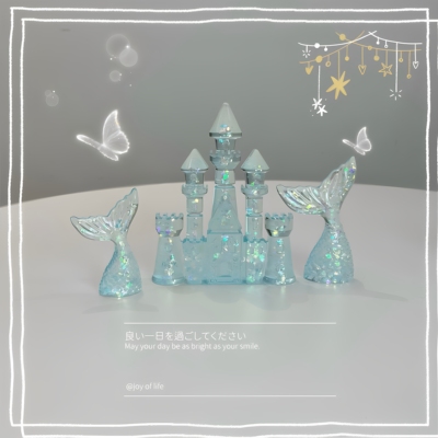 【官方正品】新品!水底鱼缸梦幻水晶城堡创意小摆件造景斗鱼水族