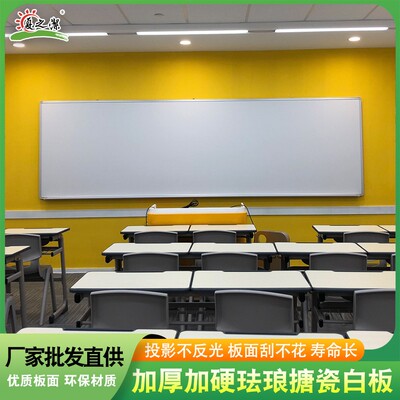 E3搪瓷厂家挂式珐琅板POLYVISION哑光投影白板写字板搪瓷白板