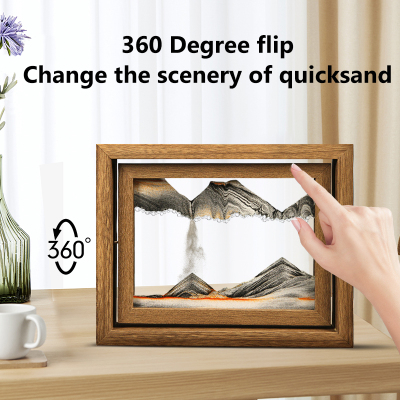 新品Rotatable Moving Sandu Art  Home Decor 3D Sandscape Quic