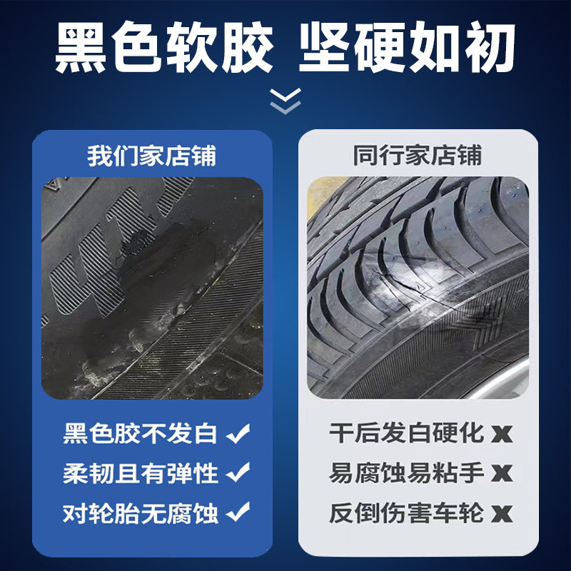 轮胎修补胶强力万能补胎壁侧面裂纹剐蹭软性填充剂粘汽车自行车橡