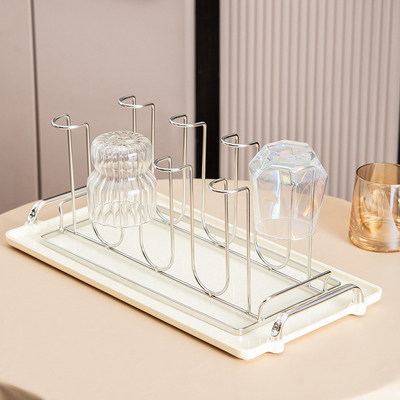不锈钢大杯架倒扣客厅水杯收纳 8杯杯架玻璃杯杯架家用高杯子收纳
