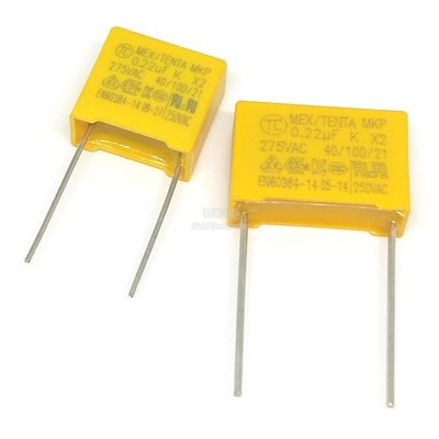275V224K 黄色安规电容X2 275V0.22UF脚距P=10mm/15MM/22MM 220NF