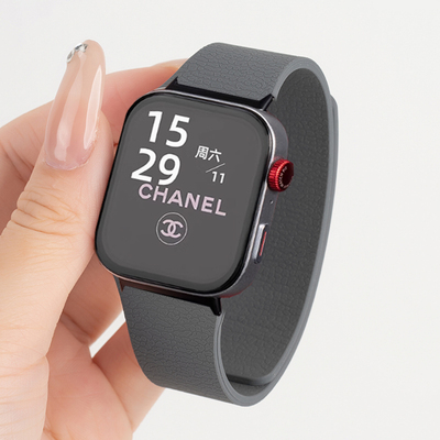 荔枝皮纹磁吸适用华为手表watchFIT4时尚纯色磁吸硅胶4pro运动防水watchfiit4/3高级感太空灰男女腕带三四代