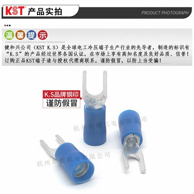 KST健和兴SD2-3.2 SDLL2-3.7 SDS2-5/6 SDM2-4叉形绝缘带铜套端子