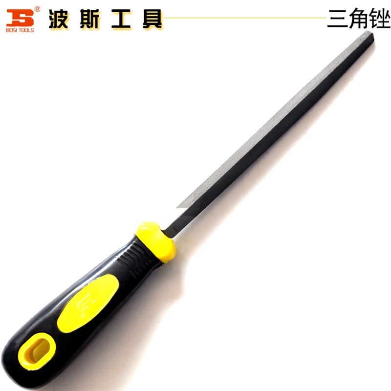 波斯工具精品中齿三角锉刀6寸8寸10寸12寸中齿锉刀钳工锉钢锉锉刀