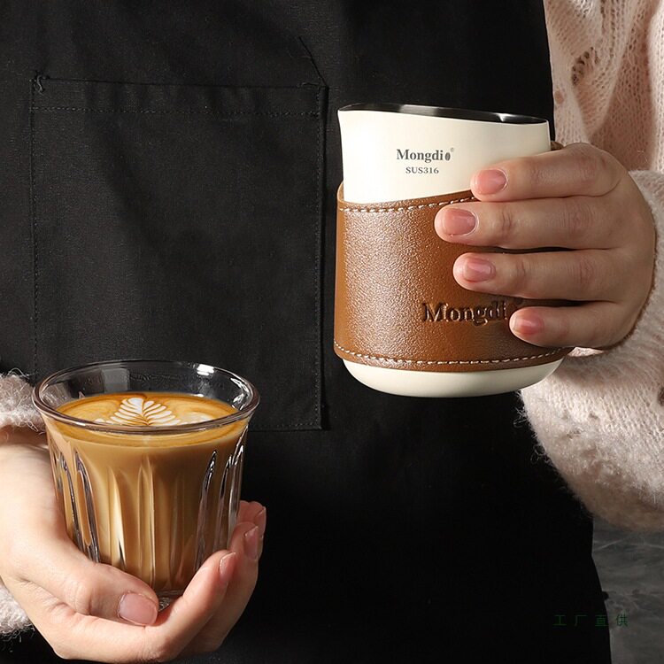 拉花缸咖啡拉花杯专业打奶缸尖嘴不锈钢奶泡杯打奶泡器无