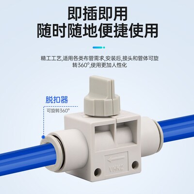 气动手动开关阀VHK3 VHK2-04F-04F/ 06F-06F/ 08F-08F/ 10F-10F