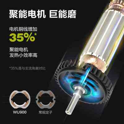 极速新款士角磨机WU900X多功能万用电动角磨机切割抛Y光磨光机打