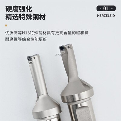 小直径U钻SO型内冷2D8/10/12-4D1F2.5暴力钻数控车床平底小u钻快