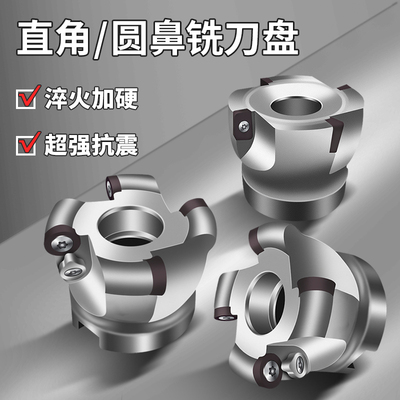 EMR圆鼻铣刀盘5R/6R数控面铣刀盘RAP300R400R直角铣刀盘淬火加硬