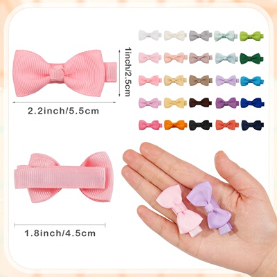 10/20 Pcs Boutique Tiny Baby Bows Grosgrain 2