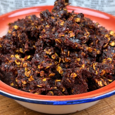 贵州特产野葱豆豉粑素辣椒蘸水