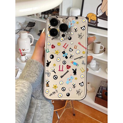 权志龙GD涂鸦可爱果冻美甲贴纸