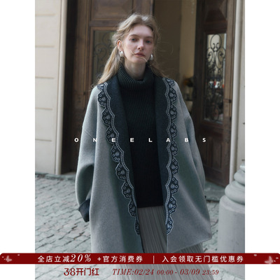 ONEELABS原创品牌 绵羊毛黑色马甲毛衣女高领针织上衣配大衣内搭