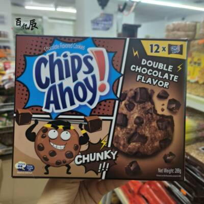 香港代购 进口Chips Ahoy趣多多双重巧克力曲奇饼干休闲零食288g