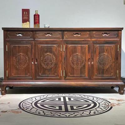 老挝大红酸枝餐边柜 实木电视柜收纳柜 交趾黄檀 老料红木