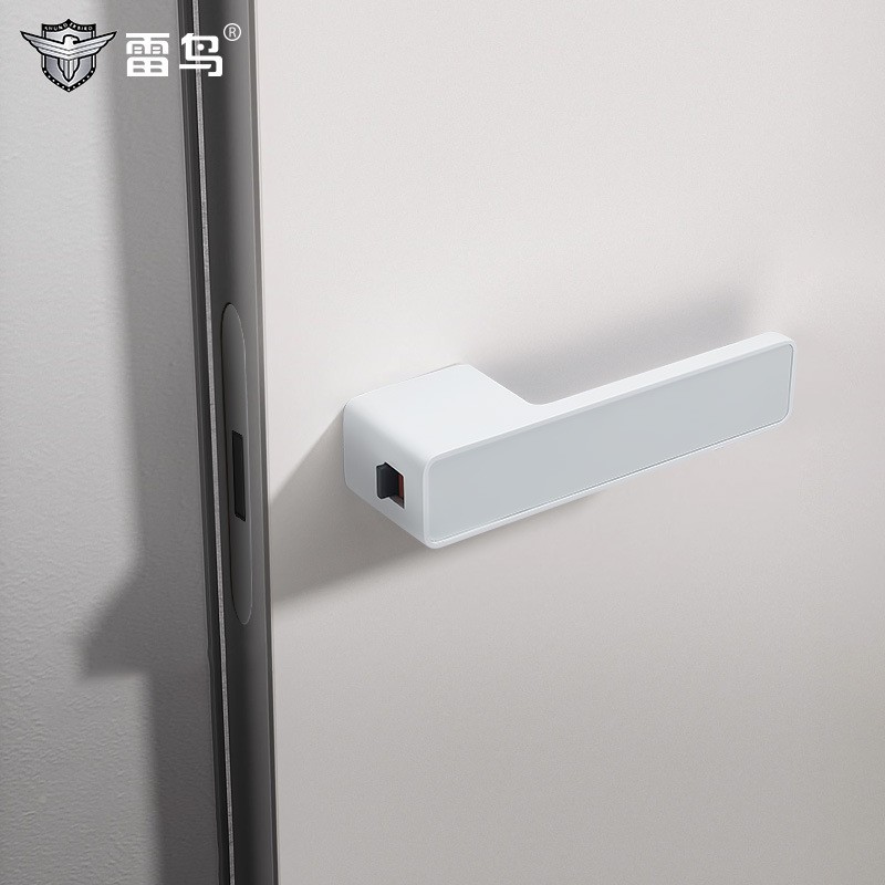 生态UGH锁门内磁吸静音意式极简门锁色卧白室房门锁室简约门把手
