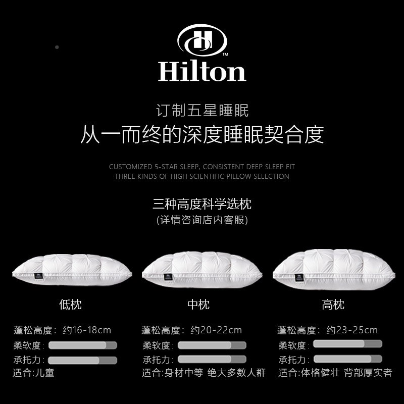 人枕护颈高端用羽绒枕一对家白鹅绒枕芯五星双酒店羽毛头南通靠枕