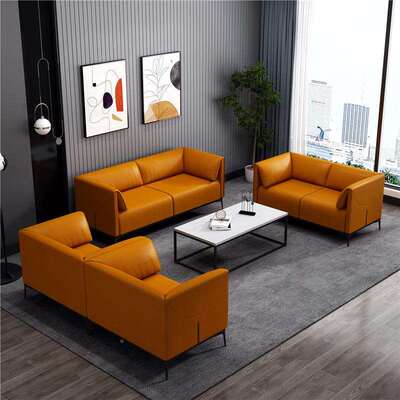 办公谈接待沙发代茶几简约现候大厅堂等ZG-65037休息区单双三人沙