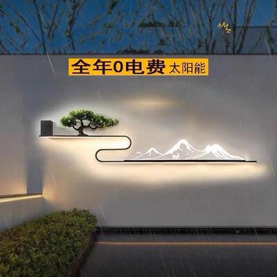 户外花园别围墙造景壁灯院室外防水景观中新式雪山庭院YMS灯墅子