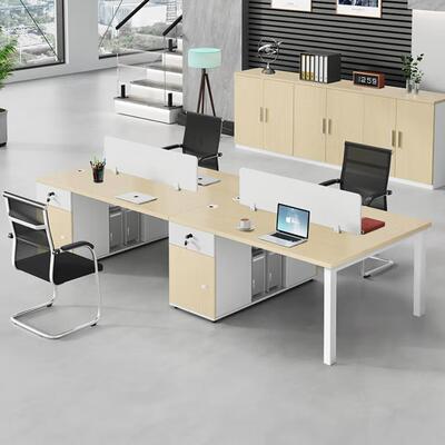 xc-YT02杭州职定员办桌组合教师办公桌带柜子公4人椅6人位屏风办