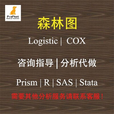 森林图 Logistic COX 回归分析森林图 R/Stata/Prism/SAS