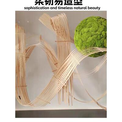 竹排竹编竹片篾条竹片花艺造型造景吊顶装置婚庆展厅装饰创意设计